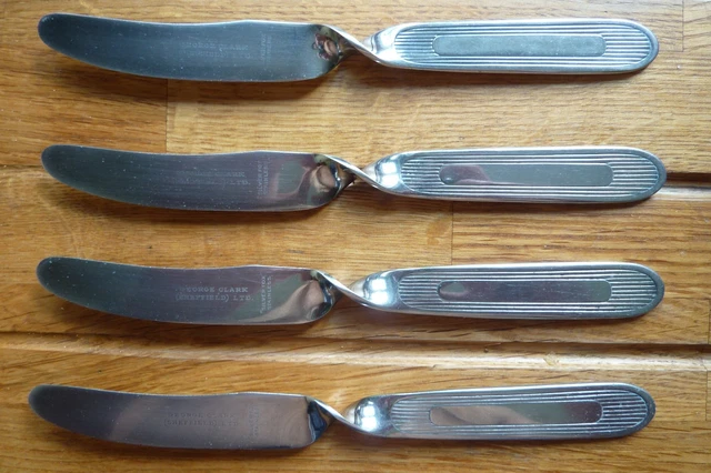 ART DECO PERIOD GEORGE CLARK Sheffield England VOLUTO Pattern Knife Set ...