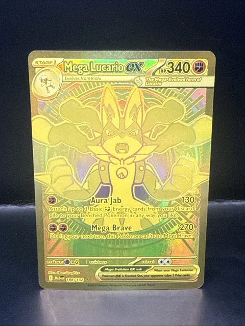 POKÉMON MEGA LUCARIO ex 188/132 Me01: Mega Evolution Holo $467.47 ...