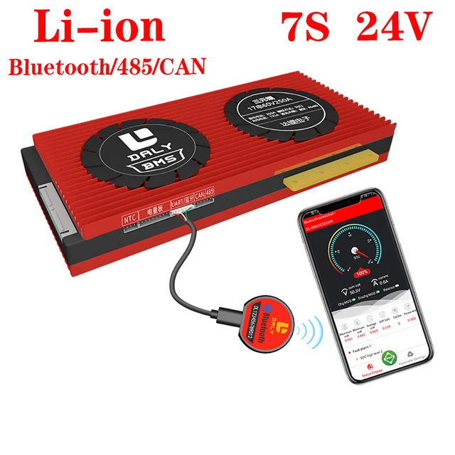 7S 24V 80A100A150A 200A Li-ion Smart Battery Protection BMS UART RS485 ...