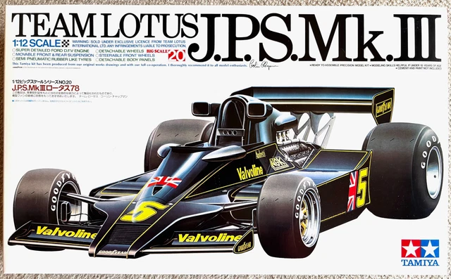 TAMIYA 1/12 TEAM LOTUS JPS MkIII F1 Racing Car Plastic Model Kit Big ...
