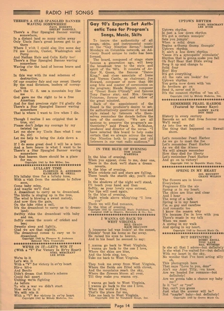 VINTAGE RADIO HIT Songs Magazine Vol 2 No 9 July 1943 Jim Ameche Cover ...