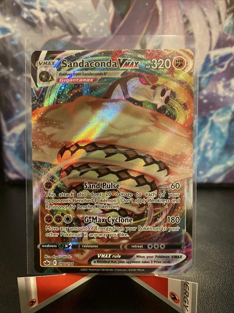 POKEMON CARD SANDACONDA VMAX 090/198 Rare Chilling Reign Near Mint £2. ...