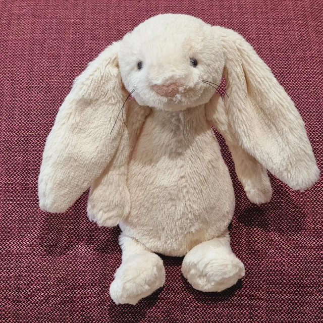 JELLYCAT BASHFUL BUNNY White original with beanie feet first special ...
