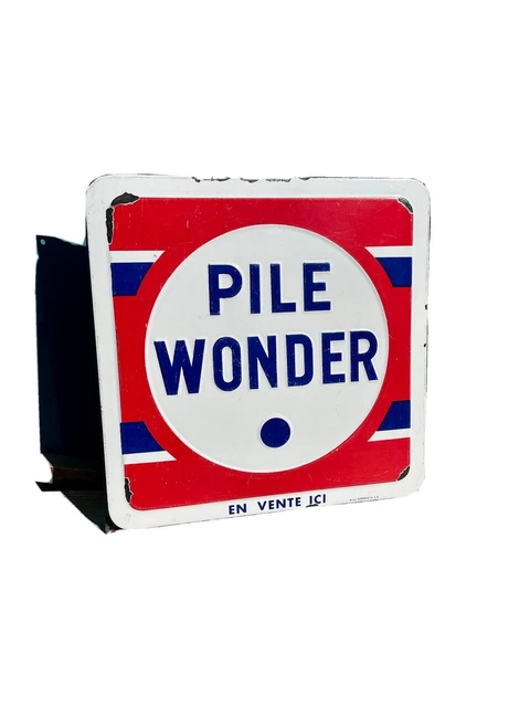 ANCIENNE PLAQUE ÉMAILLÉE pub "Pile Wonder" EUR 74,00 - PicClick FR