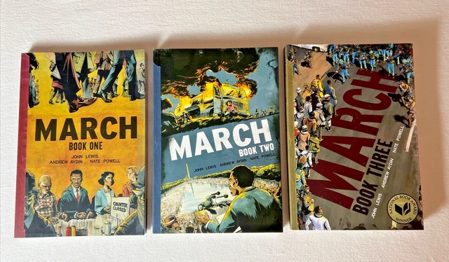 MARCH TRILOGIE KOMPLETTSET #1-3 von John Lewis - Bürgerrechte Graphic ...
