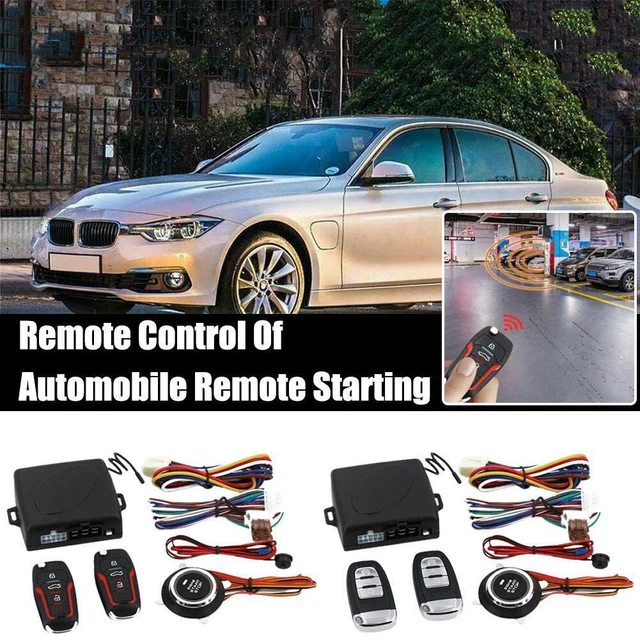 CAR KEYLESS LOCK Entry Engine Start Alarm System Push Button Remote ...