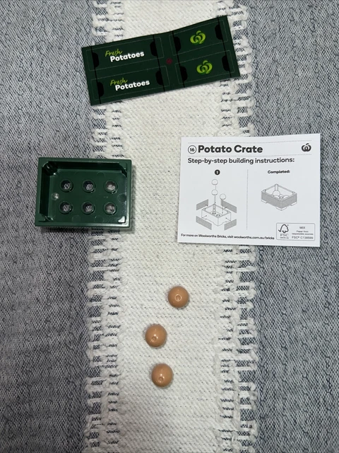 WOOLWORTHS BRICKS FARM Woolies Number 16 POTATO CRATE New $3.99 ...