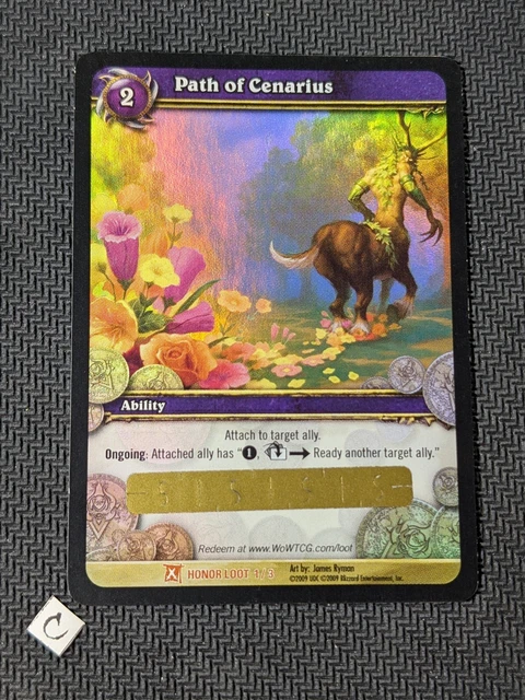 WORLD OF WARCRAFT WoW TCG Path of Cenarius Honor Loot Card 1/3 ...
