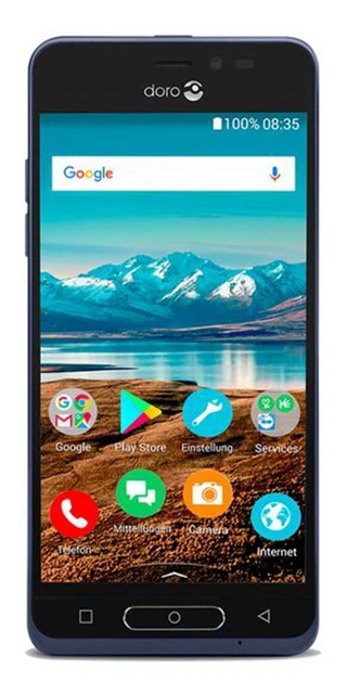 DORO 8035 4G Senioren Smartphone Metallic Blau Handy Mobiltelefon *B ...