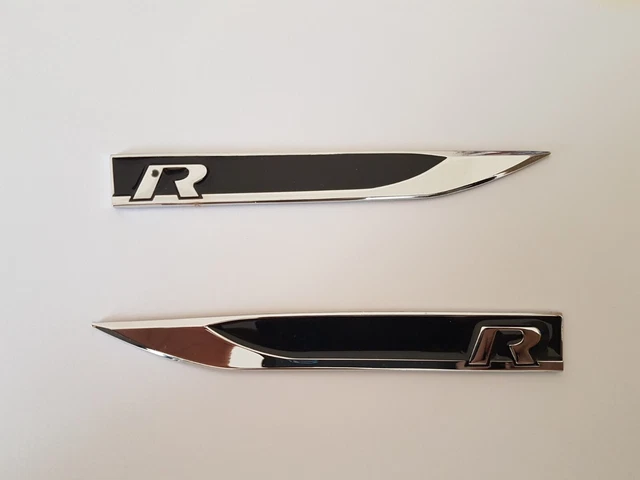 VOLKSWAGEN GOLF R Mk7 Mk7.5 Mk6 Wing Badges R Emblem Pair Left And ...