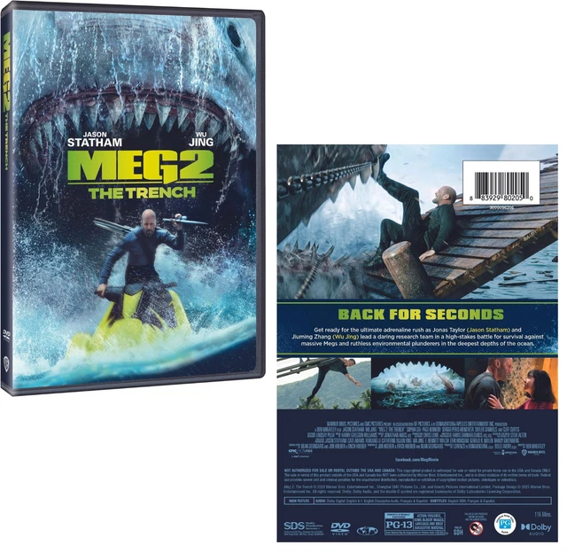 MEG 2: THE TRENCH (2023): Jason Statham, Action/Sequel/Sharks - NEW US ...