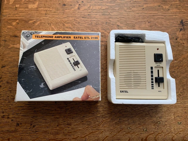 RETRO TELEPHONE AMPLIFIER * Cream * Model: EATEL ETL 2186 **UNTESTED ...