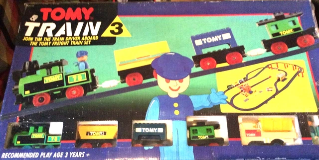 VINTAGE TOMY TRAIN 3 Set in original box 1989 £37.00 - PicClick UK