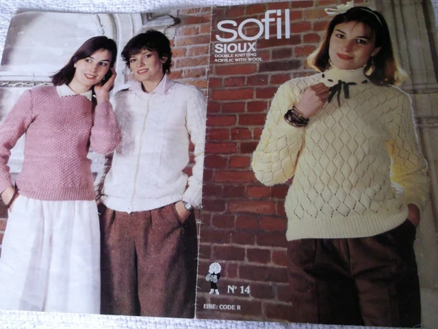 ORIGINAL, VINTAGE, SOFIL KNITTING PATTERN BOOKLET No. 14, KNITTED in ...