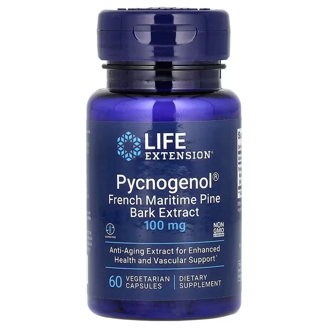 LIFE EXTENSION, FRENCH Maritime Pine Bark Extract, 100 mg,Expiry: 07/ ...