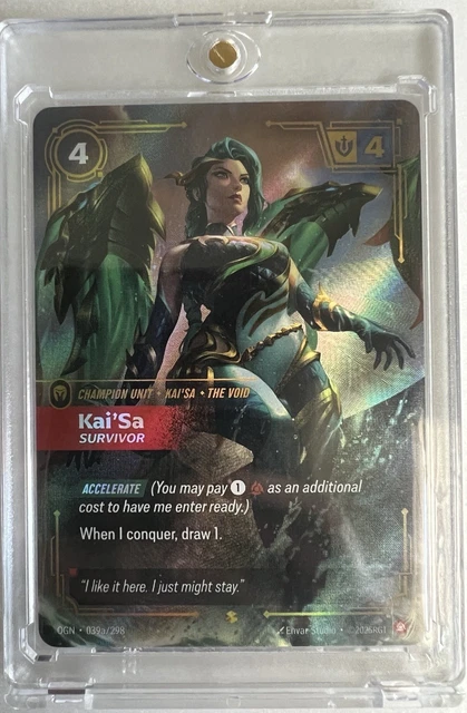LEAGUE OF LEGENDS Riftbound TCG Kai' Sa the Void Survivor OGN·039A/298 ...