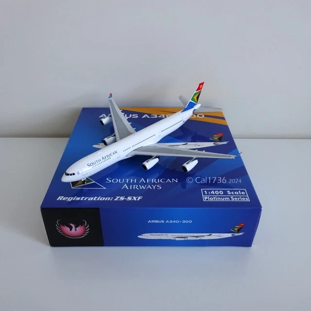 PHOENIX MODELS 1:400 South African Airways Airbus A340-300 ZS-SXF ...