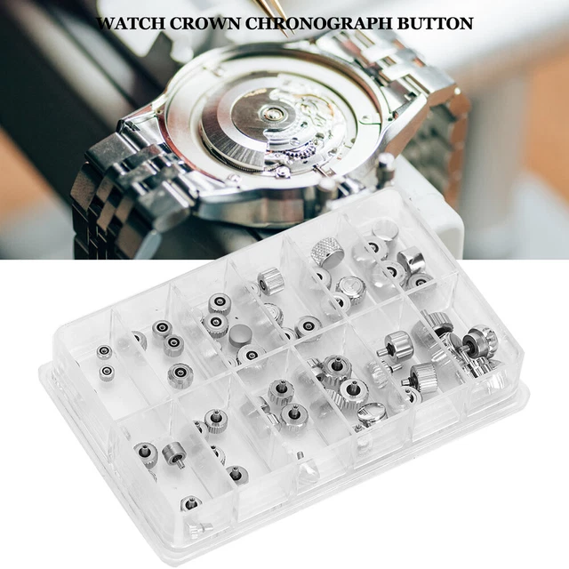 STAINLESS STEEL WATCH Crown Chronograph Button Watch Replacement ...
