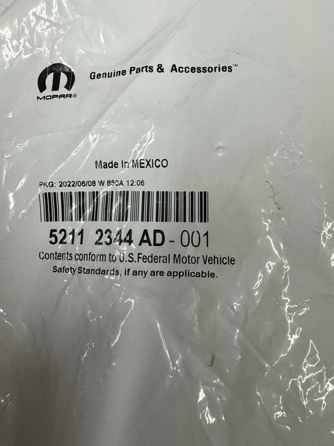 GENUINE MOPAR JUMPER Wiring 52112344AD $35.91 - PicClick CA