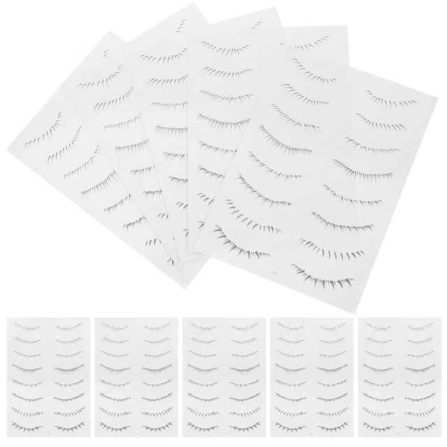 10 SHEETS EYE Stickers Makeup Eyelash Extension Tattoos Miss Eyelashes ...