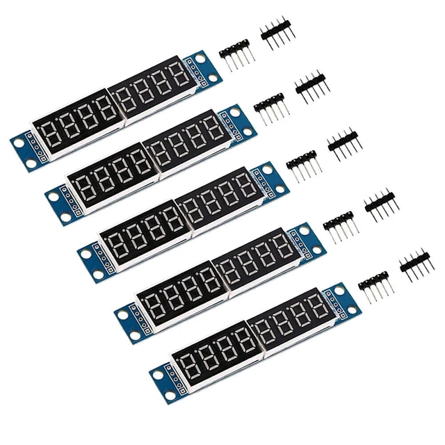 5PCS MAX7219 8-DIGIT 7-Segment Digital Tube Display Module for Arduino 51/AVR EUR 15,79 ...