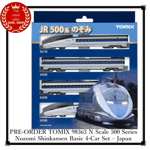 PRE-ORDER TOMIX 98363 N Scale 500 Series Nozomi Shinkansen Basic 4-Car ...