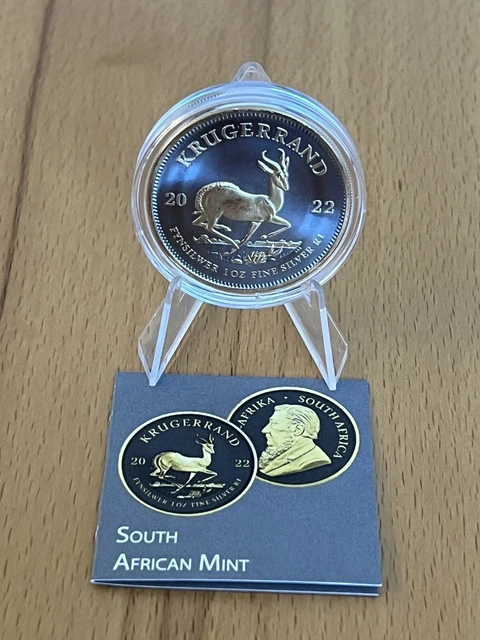 KRUGERRAND 2022 BLACK Ruthenium & Gold Plated 5000 Stück limitiert ...