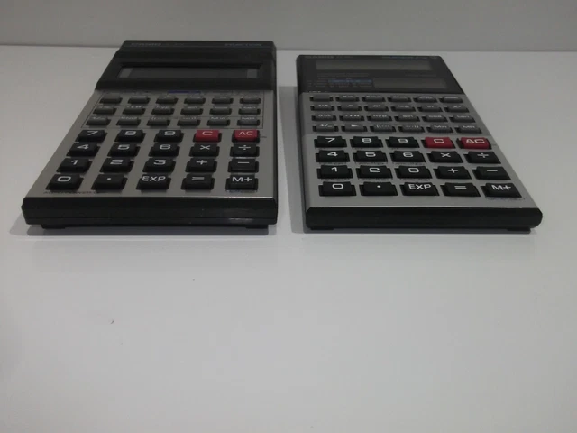 2 X VINTAGE / RETRO Casio FX-85V & FX-82L SCIENTIFIC FRACTION ...