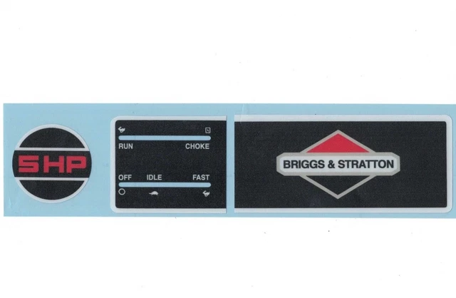 BRIGGS & STRATTON 5HP Repro Engine Decals $10.50 - PicClick AU