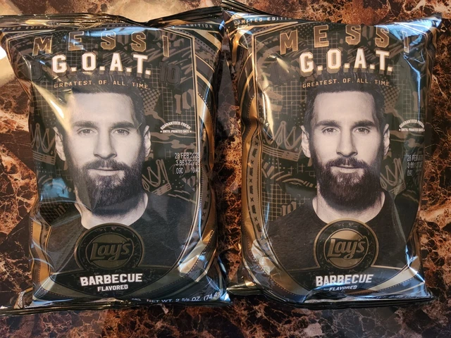LAY'S LIONEL MESSI GOAT Limited Edition BBQ Potato Chips - New SEALED 2 ...