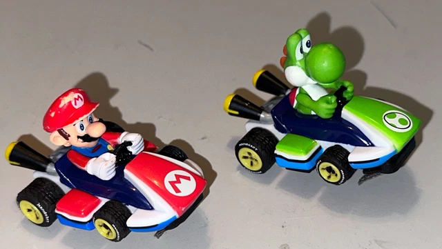 CARRERA FIRST NINTENDO Mario Kart Slot Car Yoshi and Mario Go Carts $16 ...