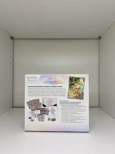 POKÉMON TCG PRISMATISCHE Entwicklungen TOP-TRAINER-BOX / TTB / DE / NEU ...
