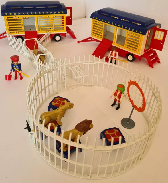 Lot De 2 Roulottes Pour Fauves Et Cage Du Cirque Romani Set 3727
