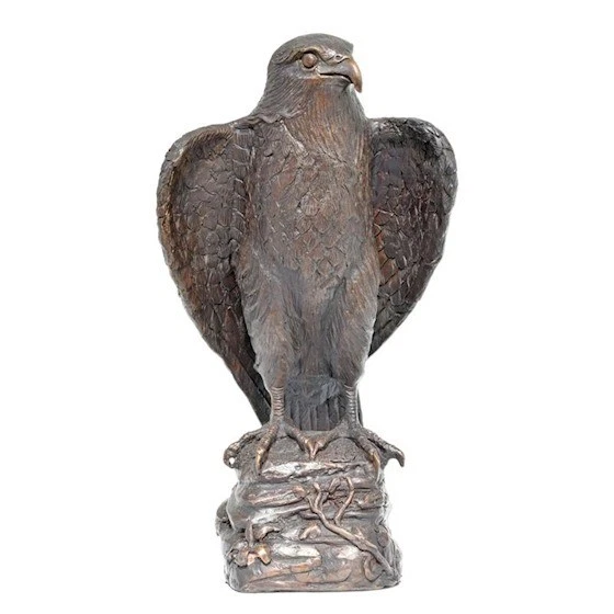BRONZESKULPTUR ADLER SITZEND Deko STATUE Figur EAGLE Vogel EJA2842 EUR ...
