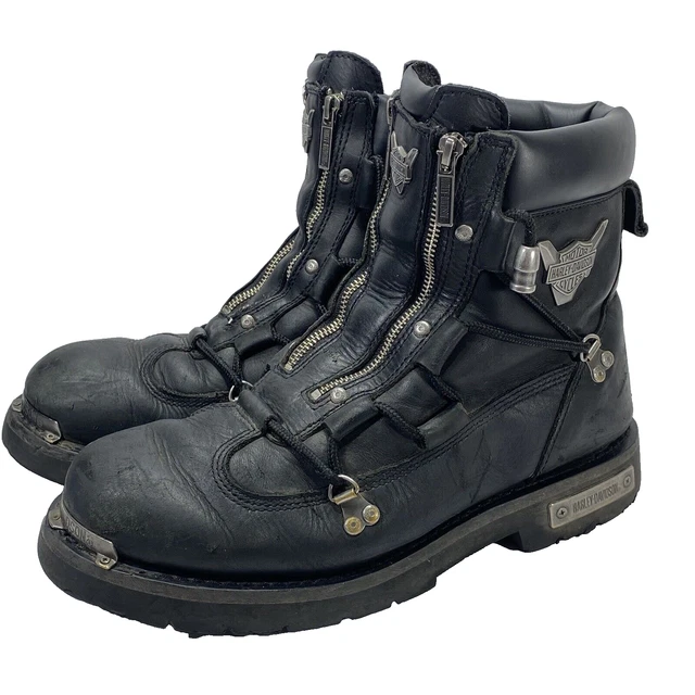 HARLEY-DAVIDSON FOOTWEAR MEN'S Brake Light Black Leather Motorcycle ...