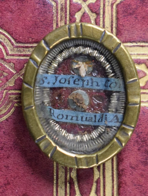 RELIC RELIQUARY RELIQUIARIO reliquia relicario S.GIUSEPPE CONF. S ...