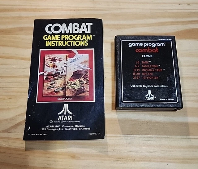 ATARI 2600 COMBAT Game with Manual - Cart Only - Tested and Works $15. ...