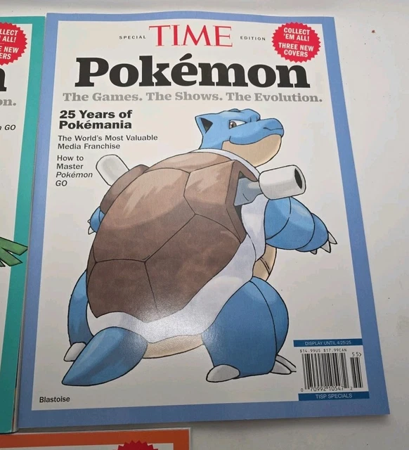 TIME MAGAZINE POKEMON 2025 Blastoise Venusaur Charizard Complete Set Of ...