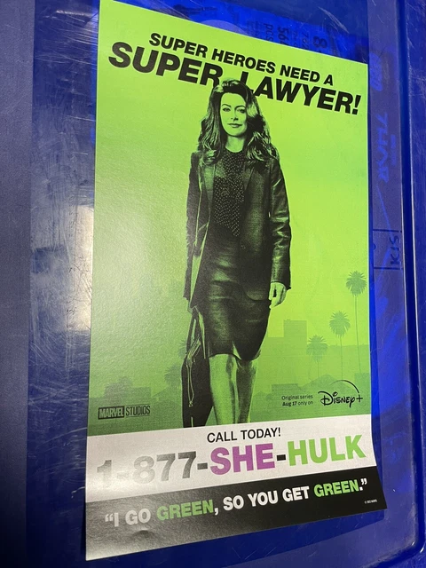 MARVEL SHE-HULK POSTER Disney+Plus SDCC 2022 Exclusive Tatiana Maslany ...
