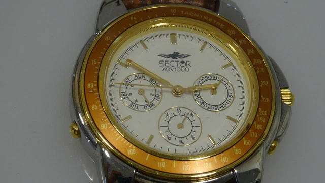 SECTOR ADV 1000 CHRON CALENDAR MT100 Swiss Made mm39 Quartz - NEW - £ ...