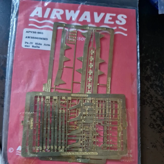 1/35 AIRWAVES PANZER IV side armour rails & mounting arms, PE Detail ...