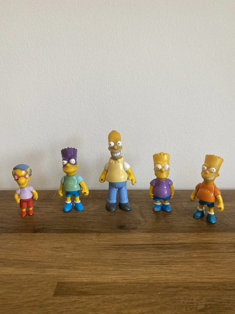 THE SIMPSONS FIGURES Vintage 1990’s Milhouse Bart Simpson Homer Simpson ...