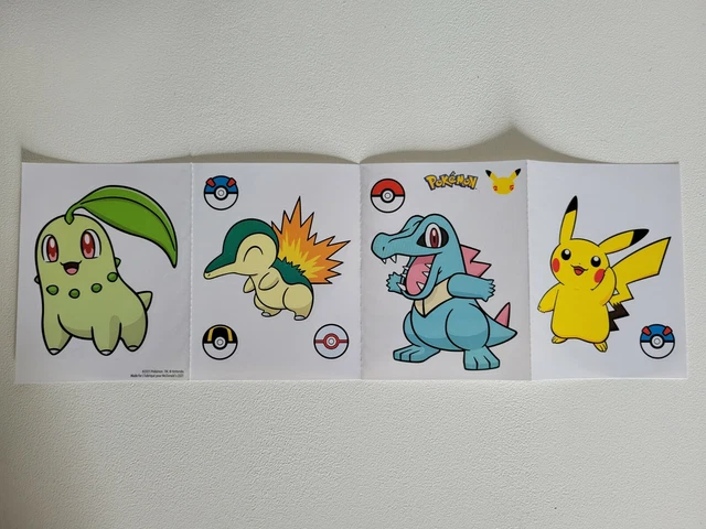 2ND GENERATION II Pokemon Stickers - McDonald's Pokemon 25th ...