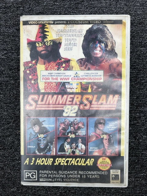 SUMMER SLAM 92 WWF Wrestling VHS Video Tape Vintage 90s WCW WWE Big Box ...