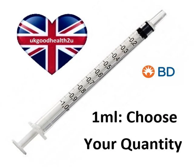BD PLASTIPAK 1ML Sterile Hypodermic Syringes Luer Slip CE Cert Quantity 1-10 £2.17 - PicClick UK