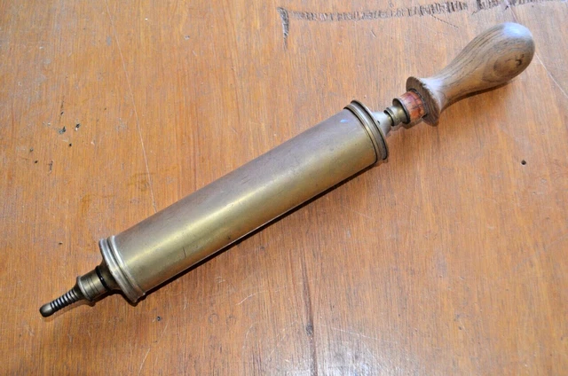 LARGE EARLY ANTIQUE Brass Horse Veterinary Syringe £11.12 - PicClick UK