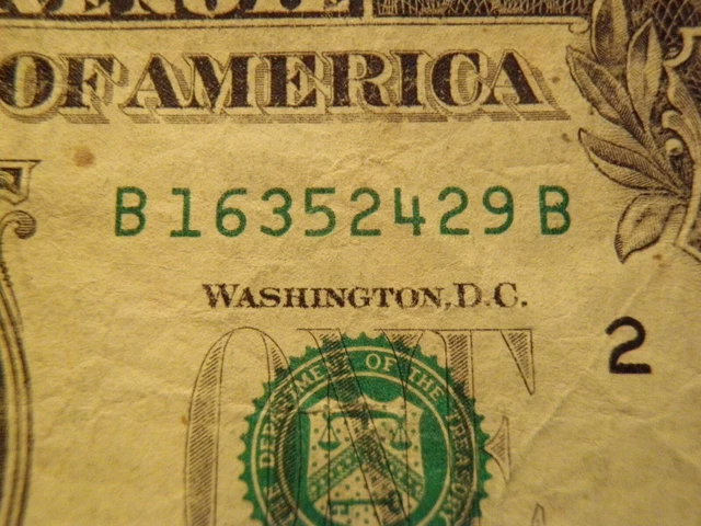 FANCY SERIAL NUMBER $1 Dollar Bill Birthday Note ~ Feb 4,1929...2/4/29 ...