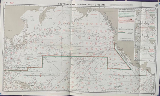AMIRAUTÉ 5127 (5) Routeing Chart - Nord Pacific Océan Nautique Genius ...
