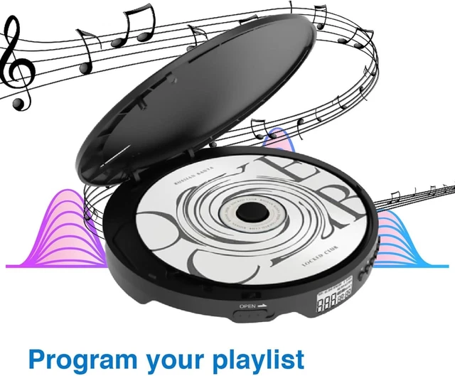 LASER PORTABLE CD Walkman – CD/MP3/WMA Player with Headphones, Anti ...