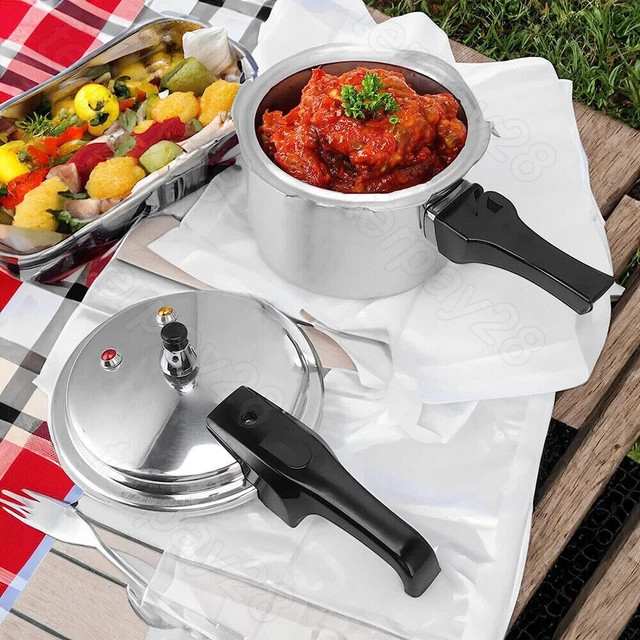 3/5 LITRE HOME Duel Handle aluminum Pressure Cooker Kitchen Catering ...